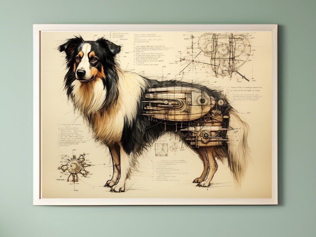 Dog Portraits, Dog Breed Drawing, Dog Sketch, Unique Dog Picture, Dog ...
