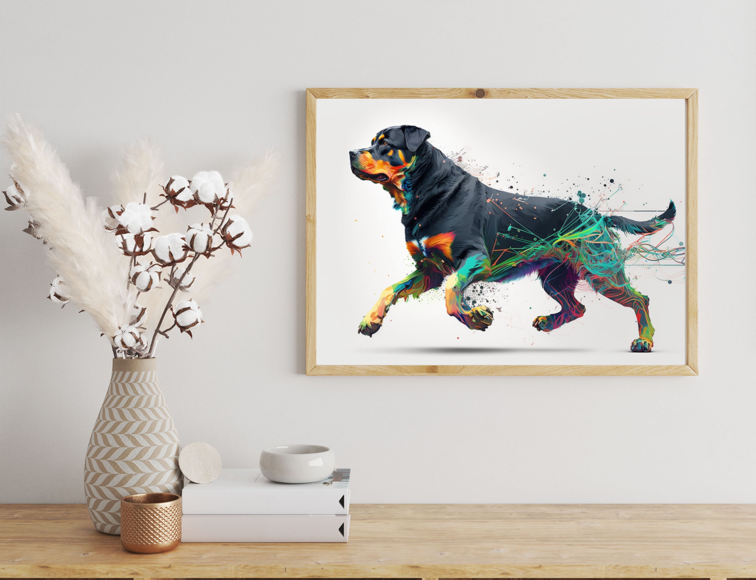 Rottweiler Wall Art Rottweiler Portrait Beautiful Picture of - Etsy