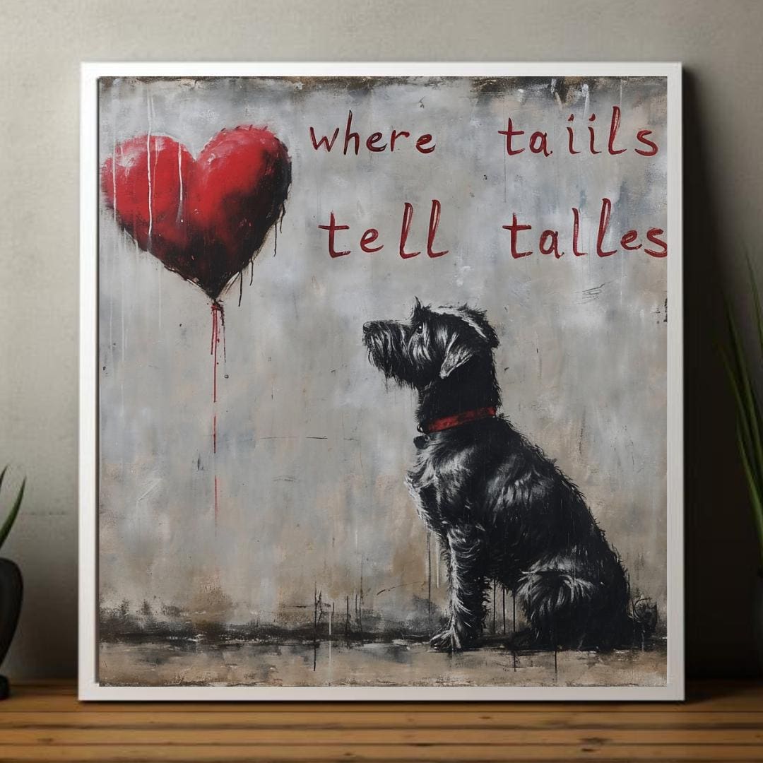 Banksy Style Pictures, Dog Picture, Dog Artwork, Dog Wall Art, Dog ...