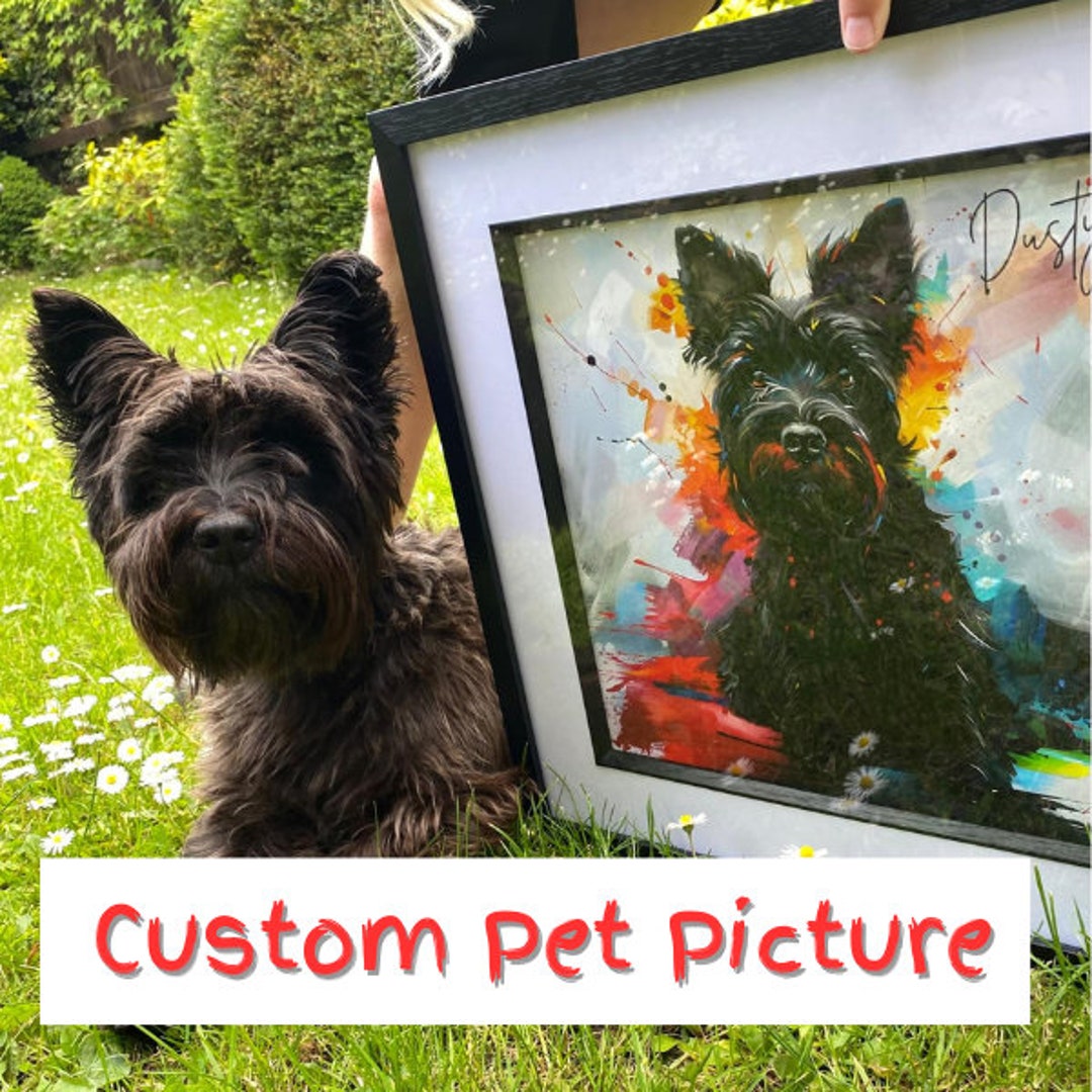 Pet Portrait, Custom Dog Picture, Custom Cat Portrait, Dog Portrait ...