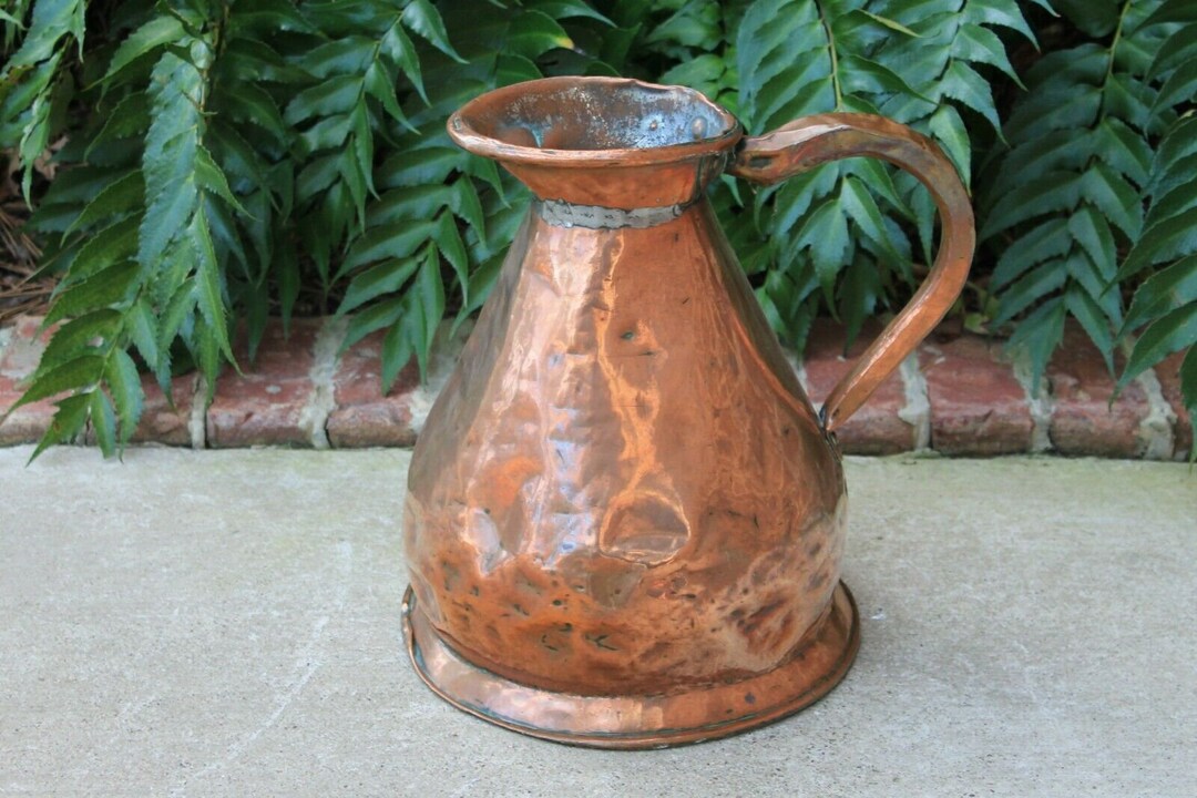 Antique English Copper FLAGON Jug Vessel Pitcher Hallmark #1 C. 1900 - Etsy