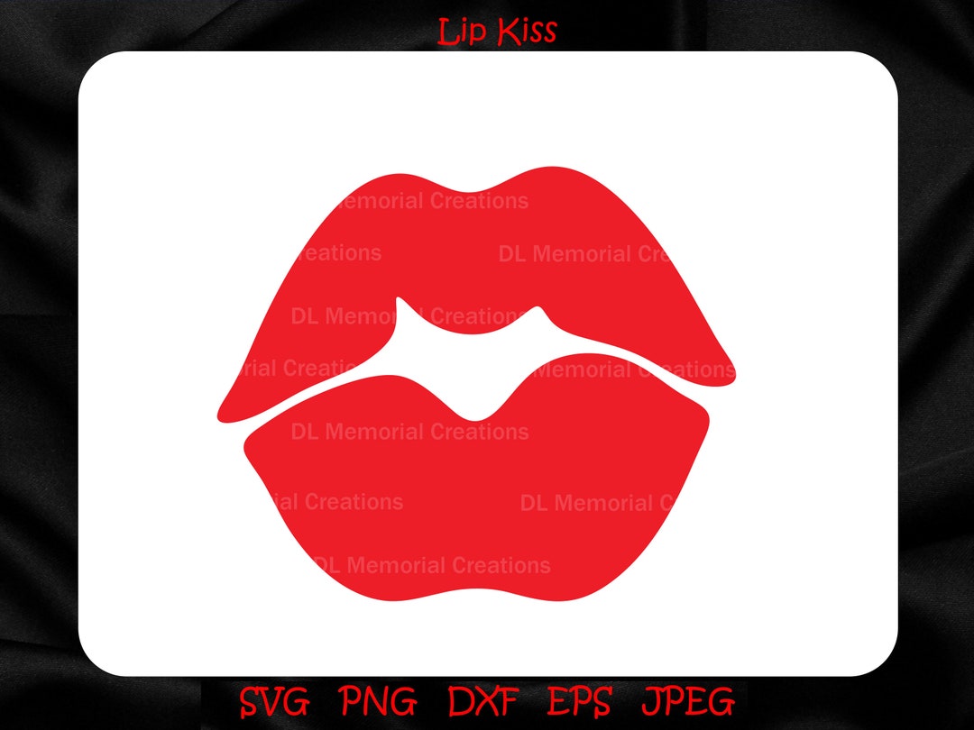 Red Lips SVG: Kiss Design for Cricut & Silhouette (digital Download) - Etsy