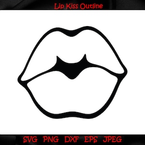 Lip Outline Svg, Kiss Outline Svg, American Lip Outline Svg, Kiss ...