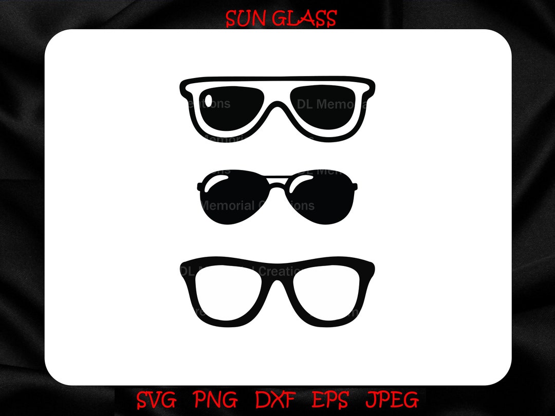 Fashionable Sunglasses SVG Cut File for Summer Beach Vibes - Instant ...