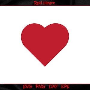 Red Heart DIGITAL DOWNLOAD / 5 Instant Downloads / SVG, Png ,eps, Dxf ...