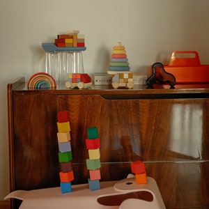 Wooden Building Blocks. Ship With Blocks. Wooden Blocks. Merchant Ship ...