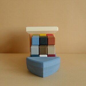 Wooden Building Blocks. Ship With Blocks. Wooden Blocks. Merchant Ship ...