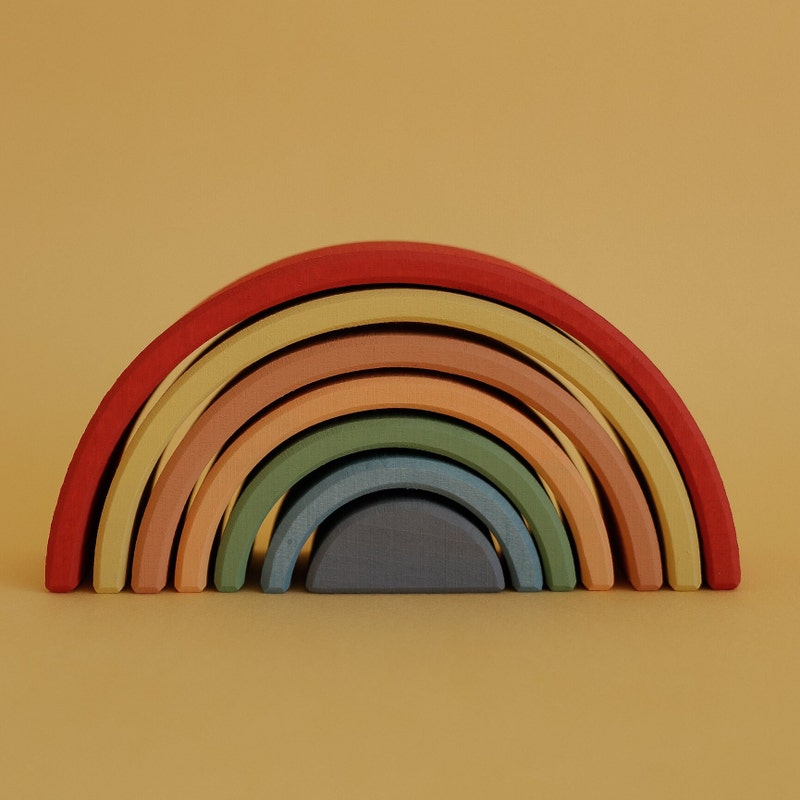 Wooden Rainbow Blocks - Etsy