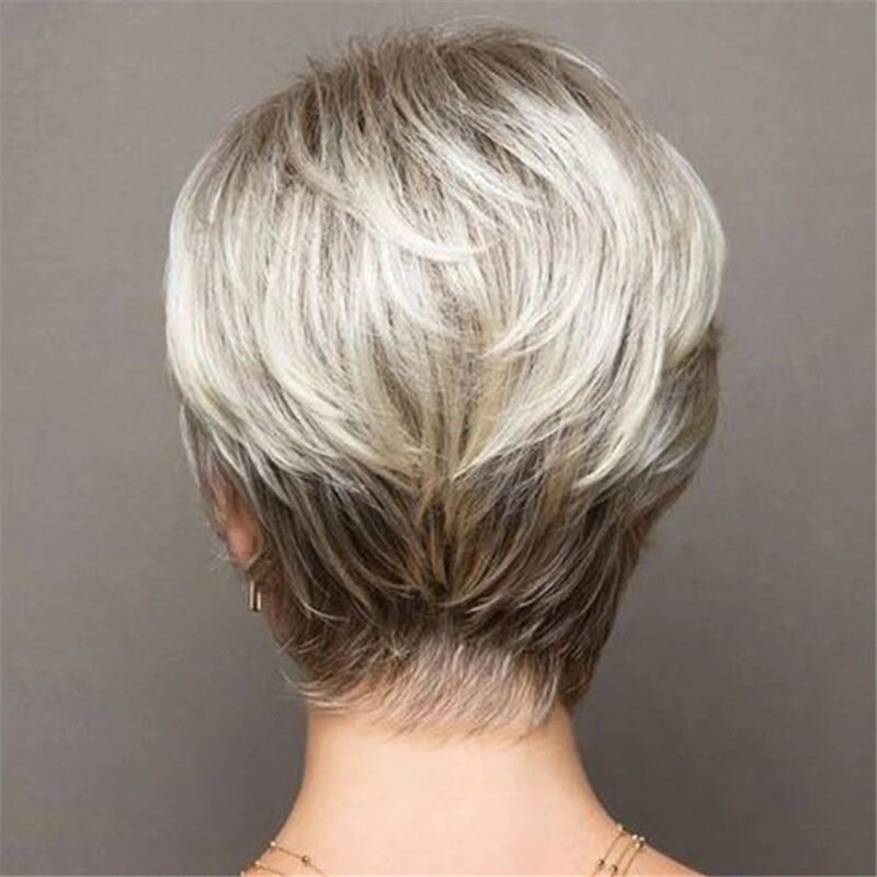 Short Light Blonde Side Fringe Hair Wig - Etsy
