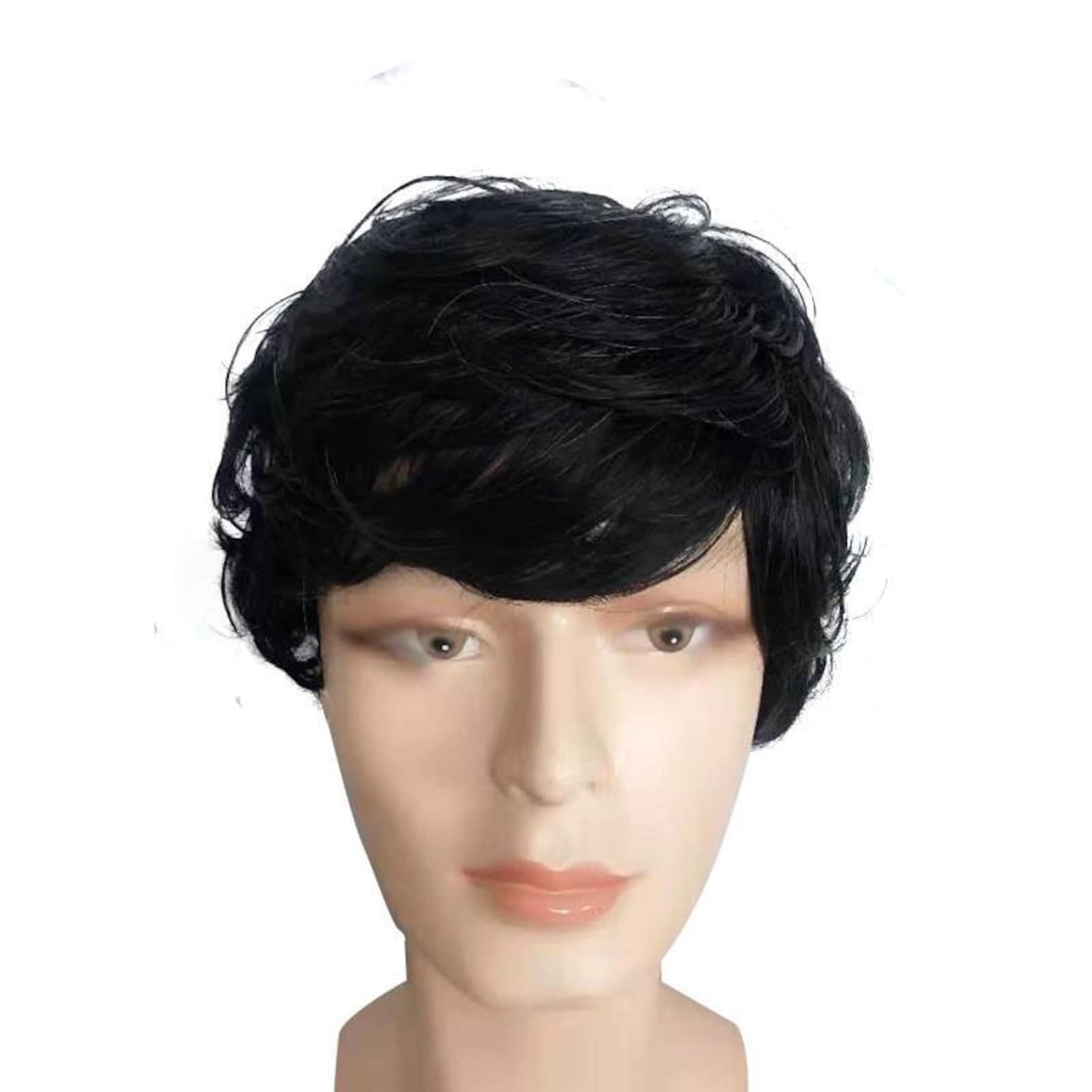 European and American Mens Wig Cap Short Synthetic Fiber - Etsy