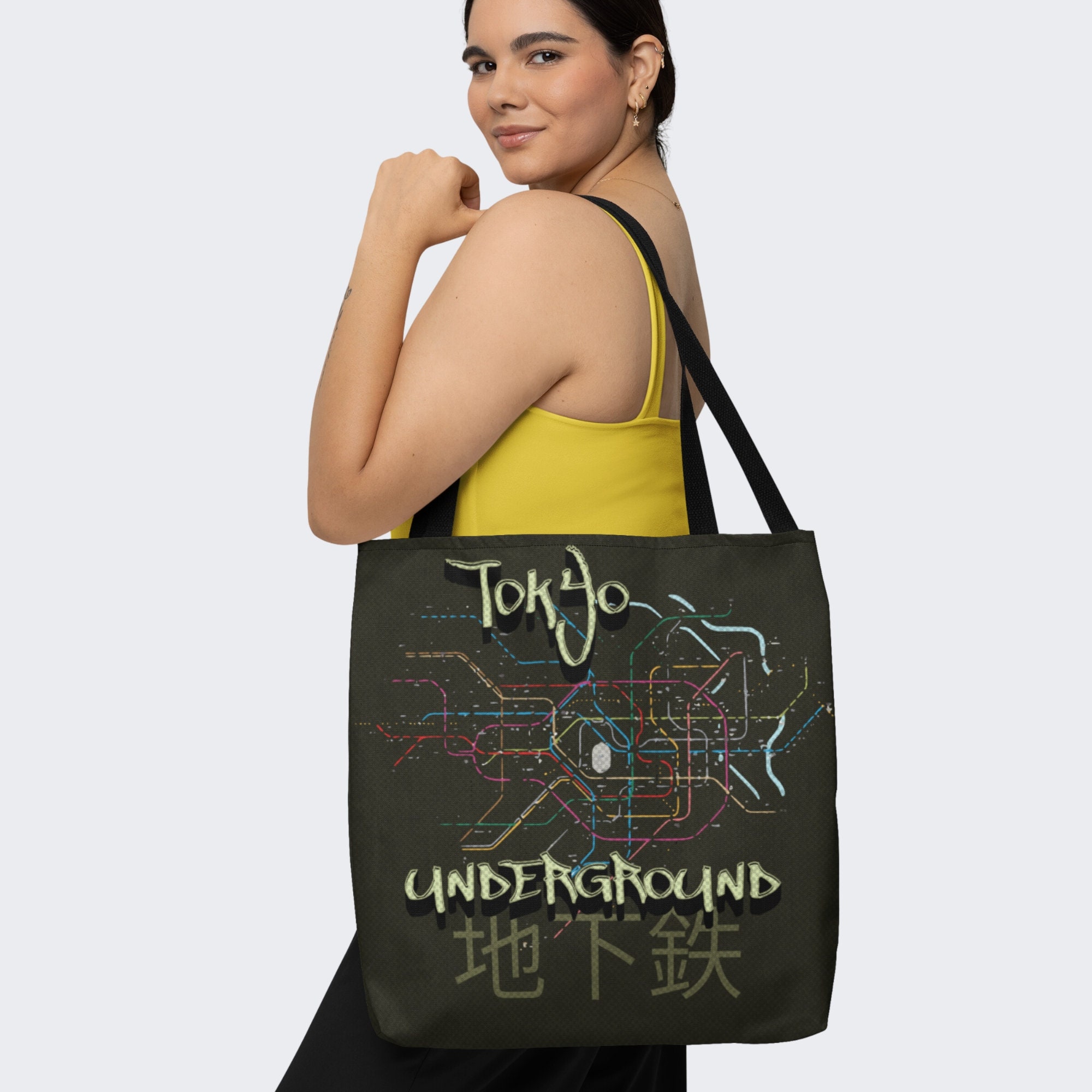 Tokyo Subway Map Tote Bag, Tokyo Metro Underground Reusable Bag, Grunge ...