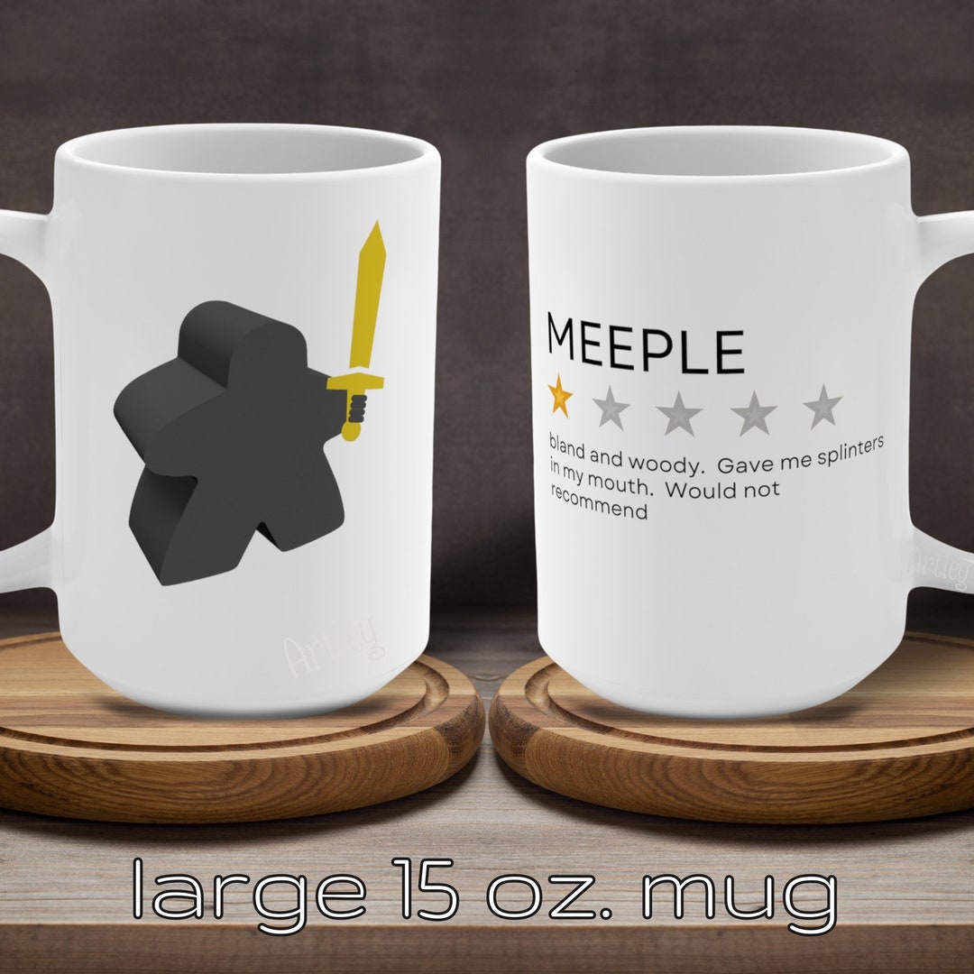 Meeple Review Board Game Mug Gift for Tabletop Gamers, Funny Board Game Gift, Family Game Night ...