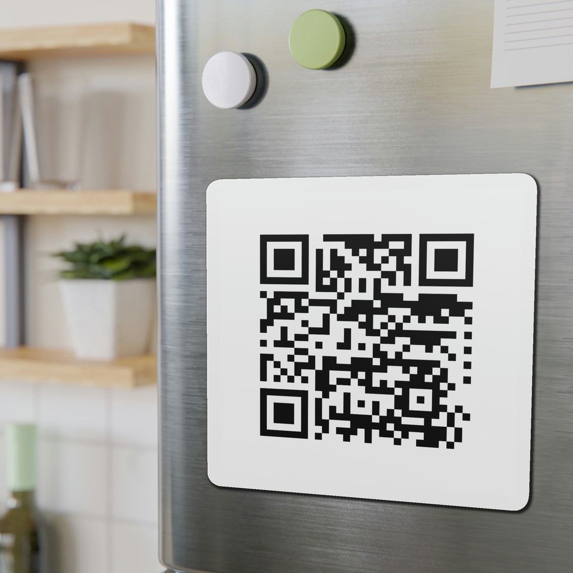 Custom QR Code Die-cut Magnets Business Material Promo Item Company ...