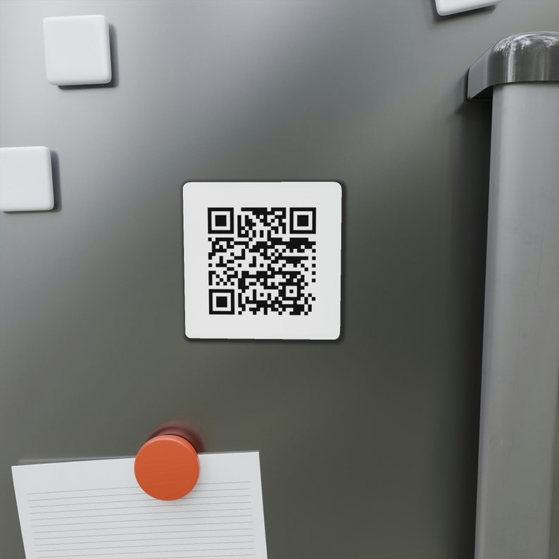Custom QR Code Die-cut Magnets Business Material Promo Item Company Website Customized Item ...