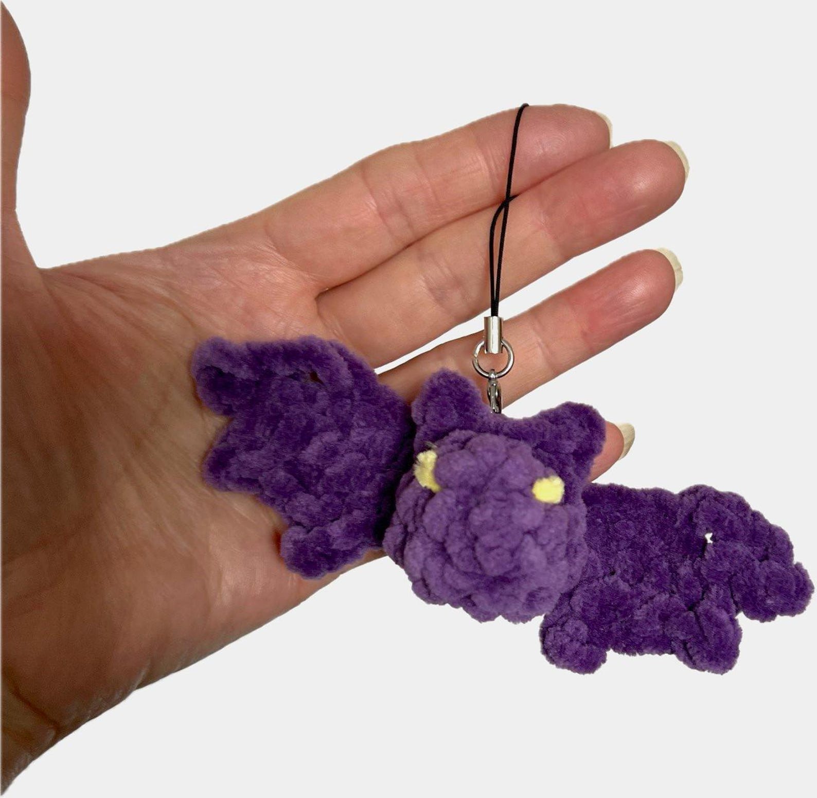 Bat Hair Tie, Bat Keychain Plush CROCHET PATTERN, No Sew Pattern ...