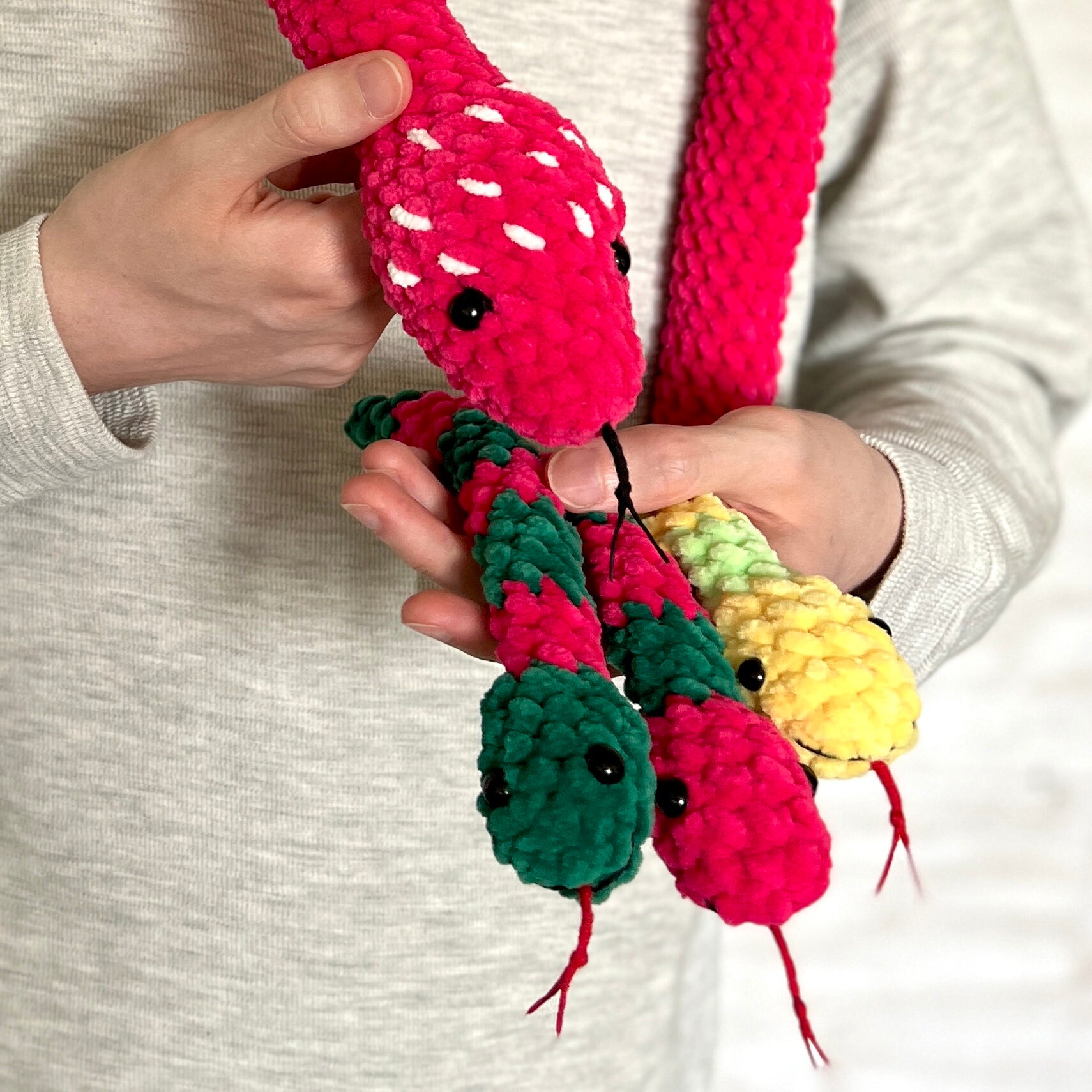 Snake Keychain Plush CROCHET PATTERN Pdf Crochet Snake - Etsy