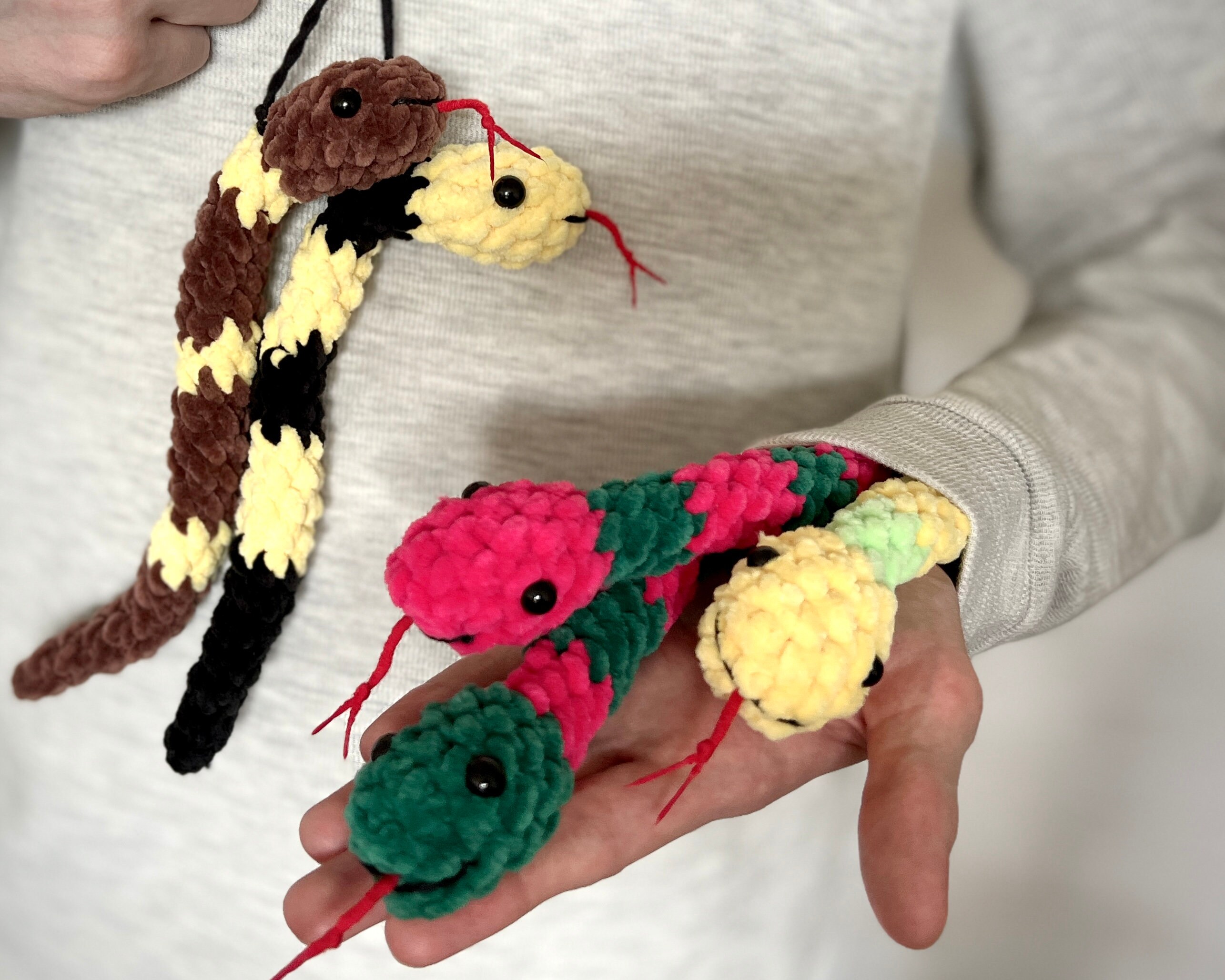 Snake Keychain Plush CROCHET PATTERN Pdf Crochet Snake - Etsy