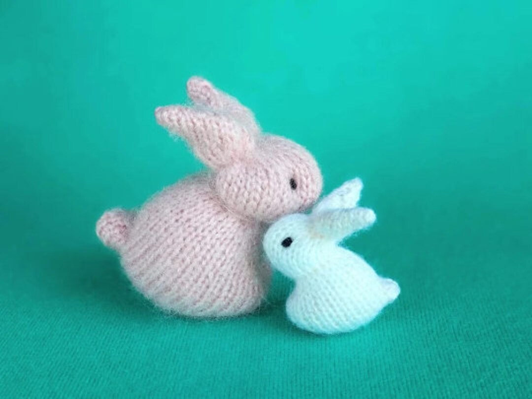 Bunny Rabbit Knitting Pattern, Toy Knitting Pattern, Plush Animal ...