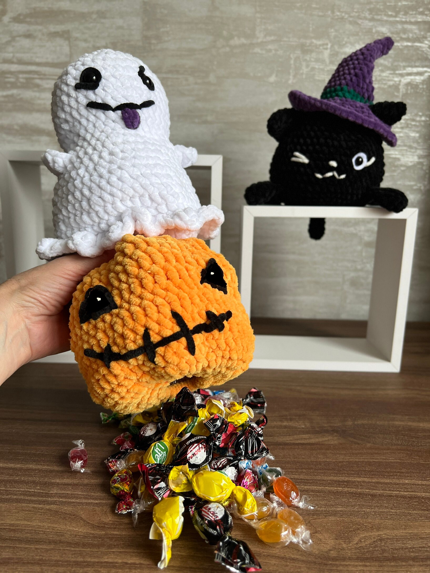 Pumpkin Ghost Plushie CROCHET PATTERN NO Sew Reversible Toy - Etsy