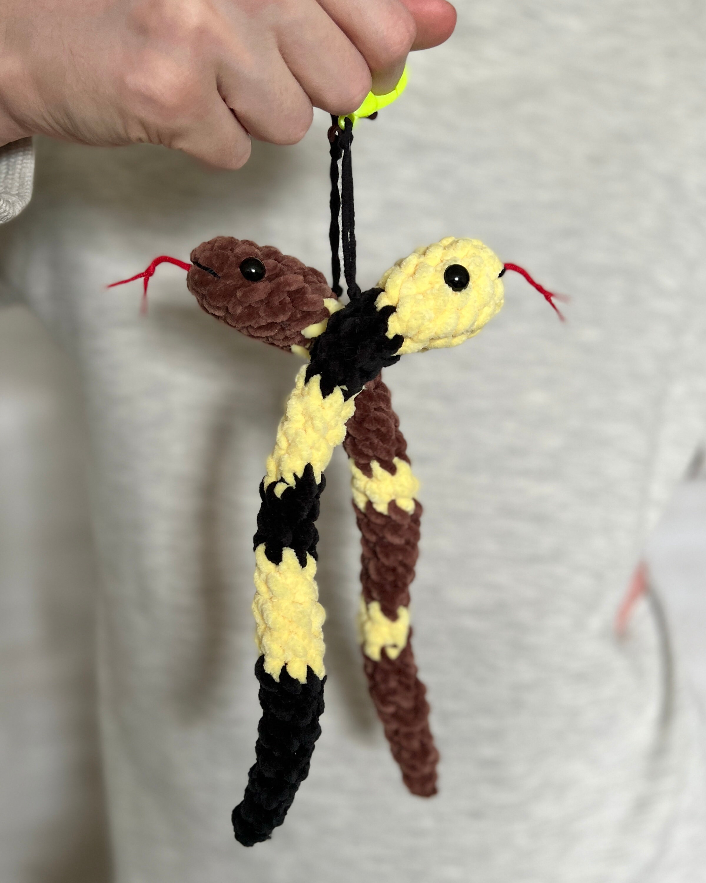 Snake Keychain Plush CROCHET PATTERN Pdf Crochet Snake - Etsy