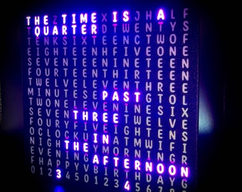 Led Word Clock - Etsy UK