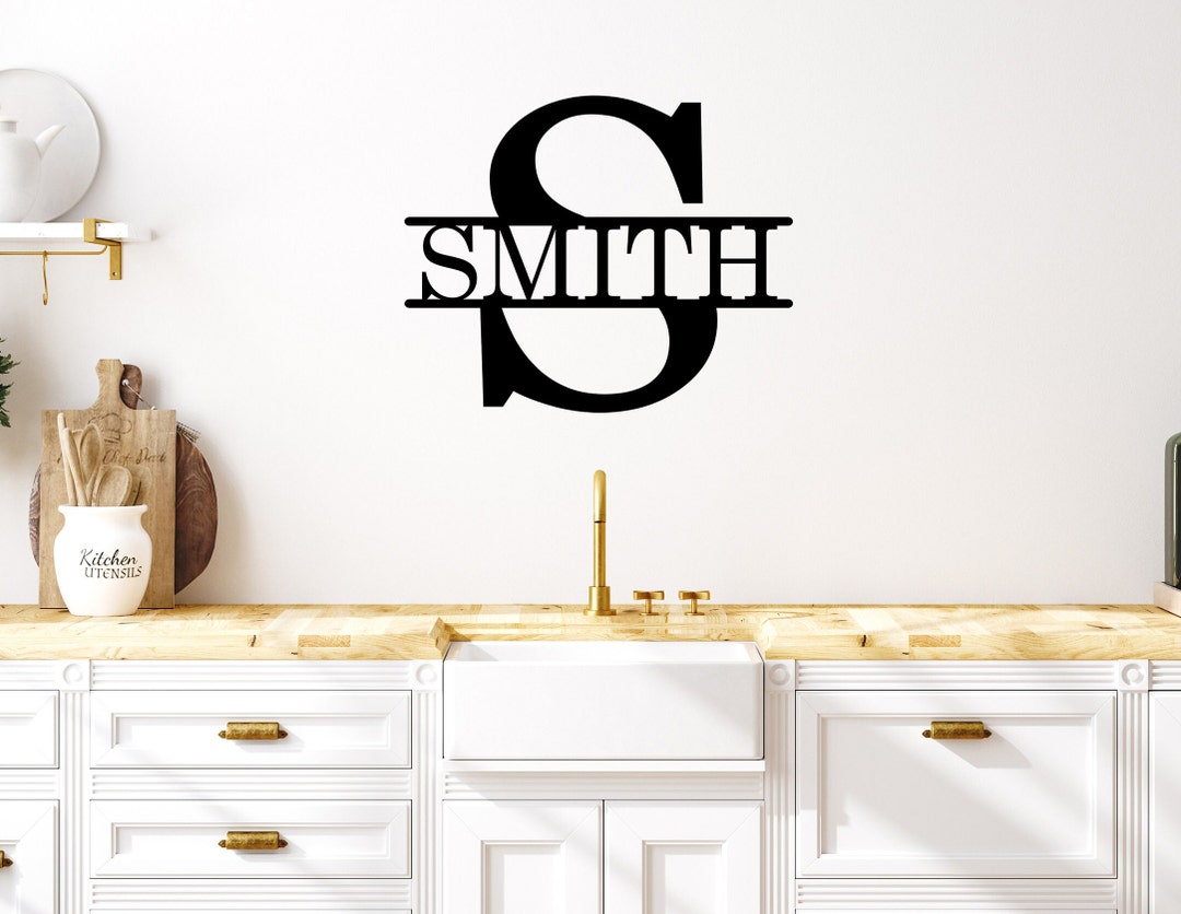 Personalized Monogram Sign, Custom Family Name Sign, Last Name Sign ...