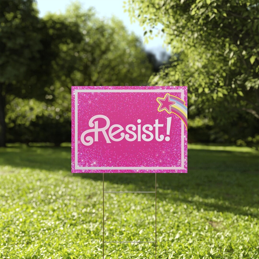 Resist! (pink) - Yard Sign - Etsy