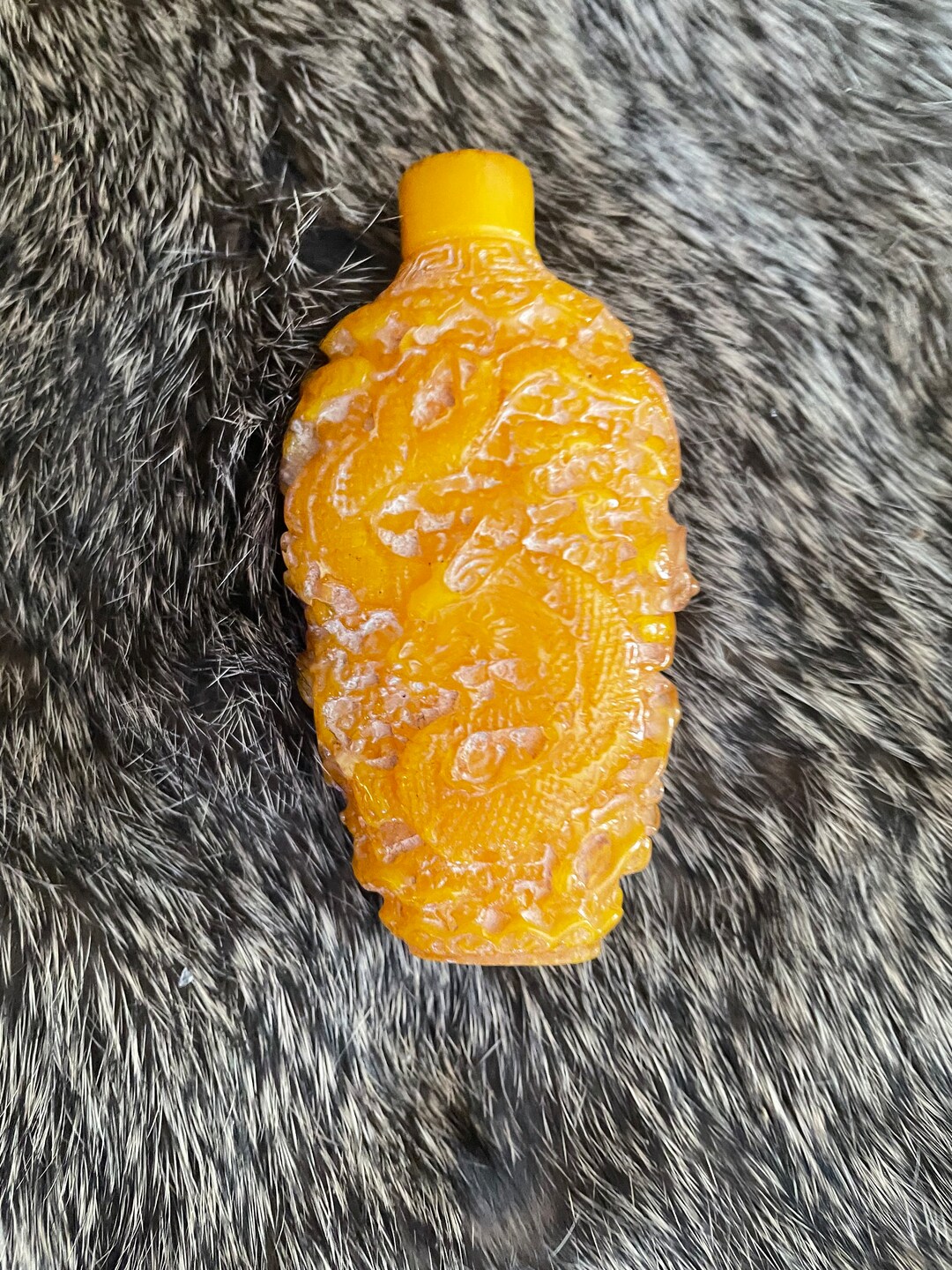 Yellow Resin Snuff Bottle - Etsy