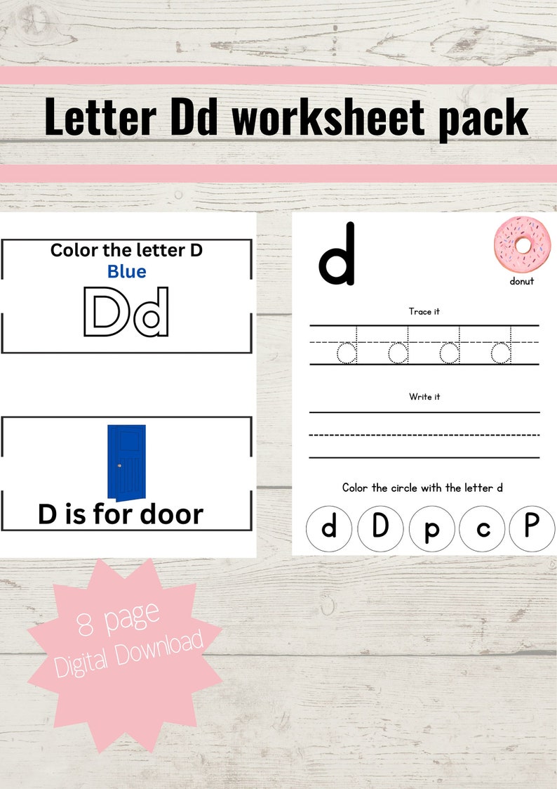 Letter of the Week Printable Worksheet, Alphabet Busy Book, Learning ...