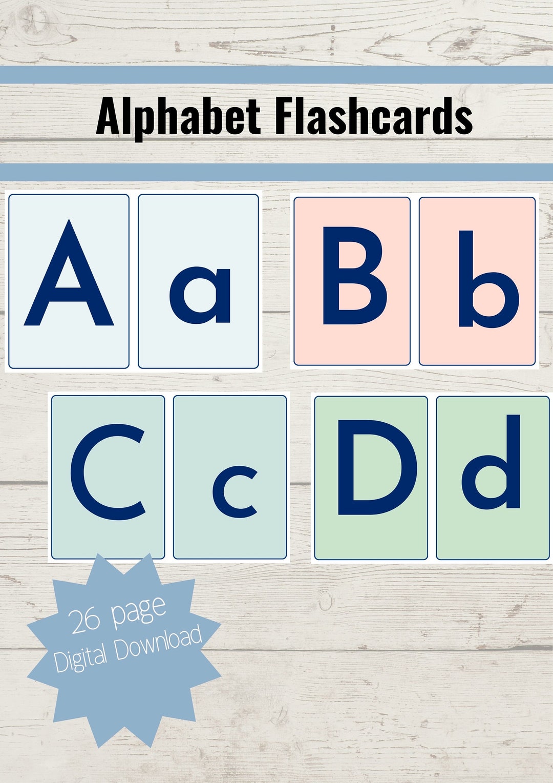 Alphabet & Number Flashcards: Preschool Learning Binder (digital ...