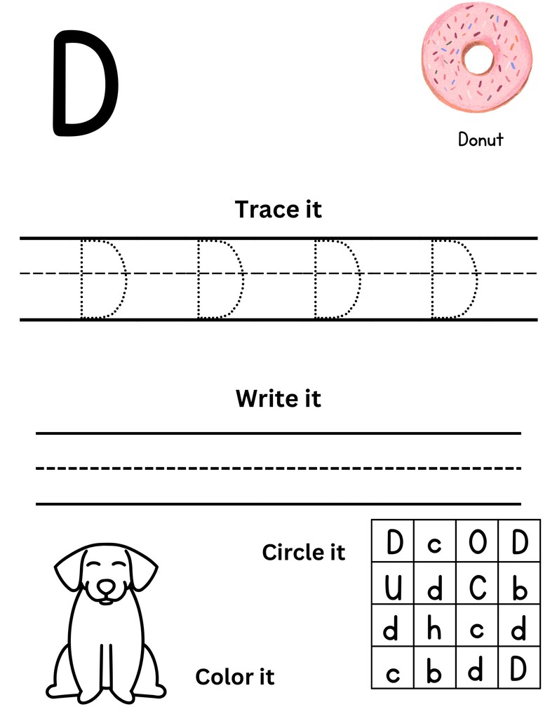 Letter of the Week Printable Worksheet, Alphabet Busy Book, Learning ...