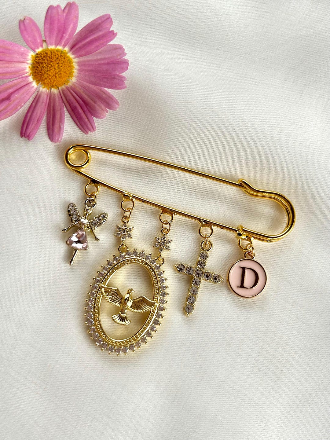 Personalized Baby Pin Brooch /virgin Mary Pendant/catholic Gift ...
