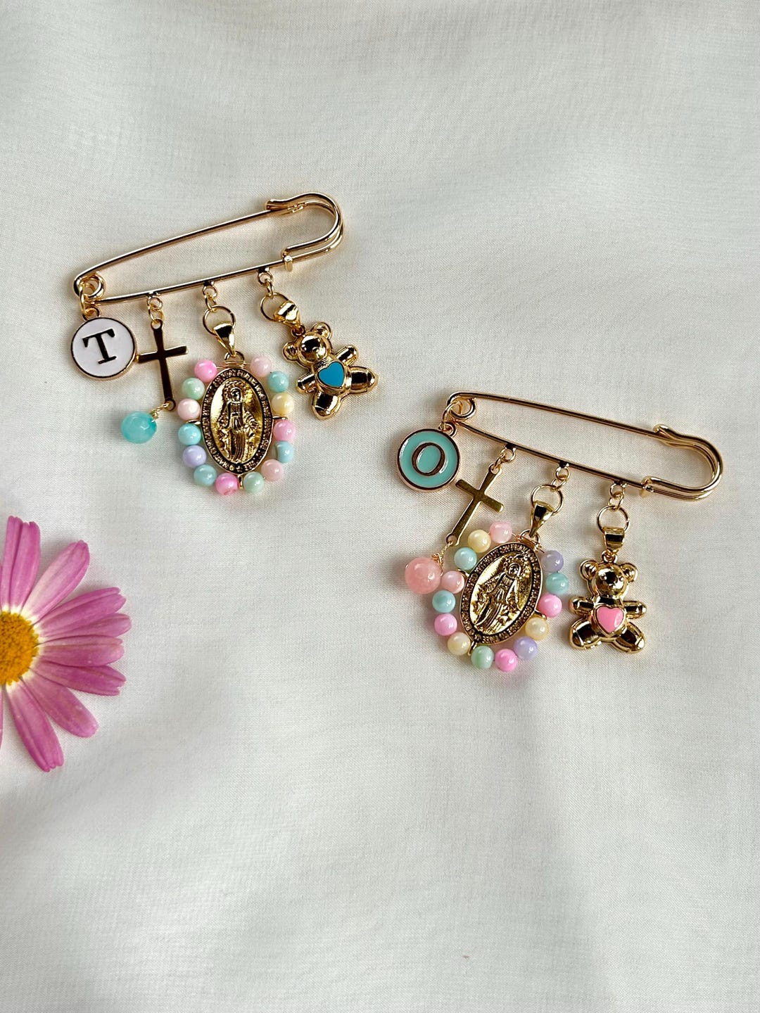 Personalized Baby Pin Brooch/virgin Mary Pendant/catholic Gift ...