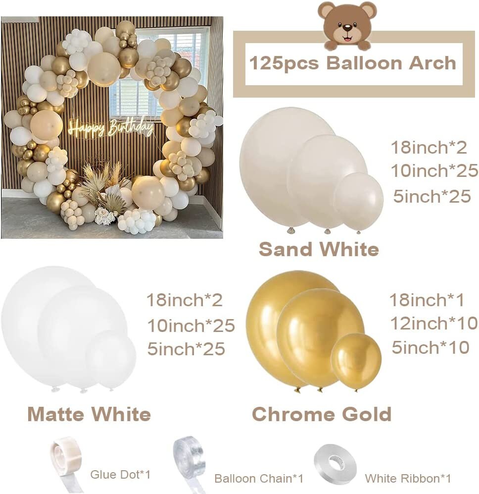 Beige Balloon Arch Kit Boho Beige Balloon Garland Kit With - Etsy UK