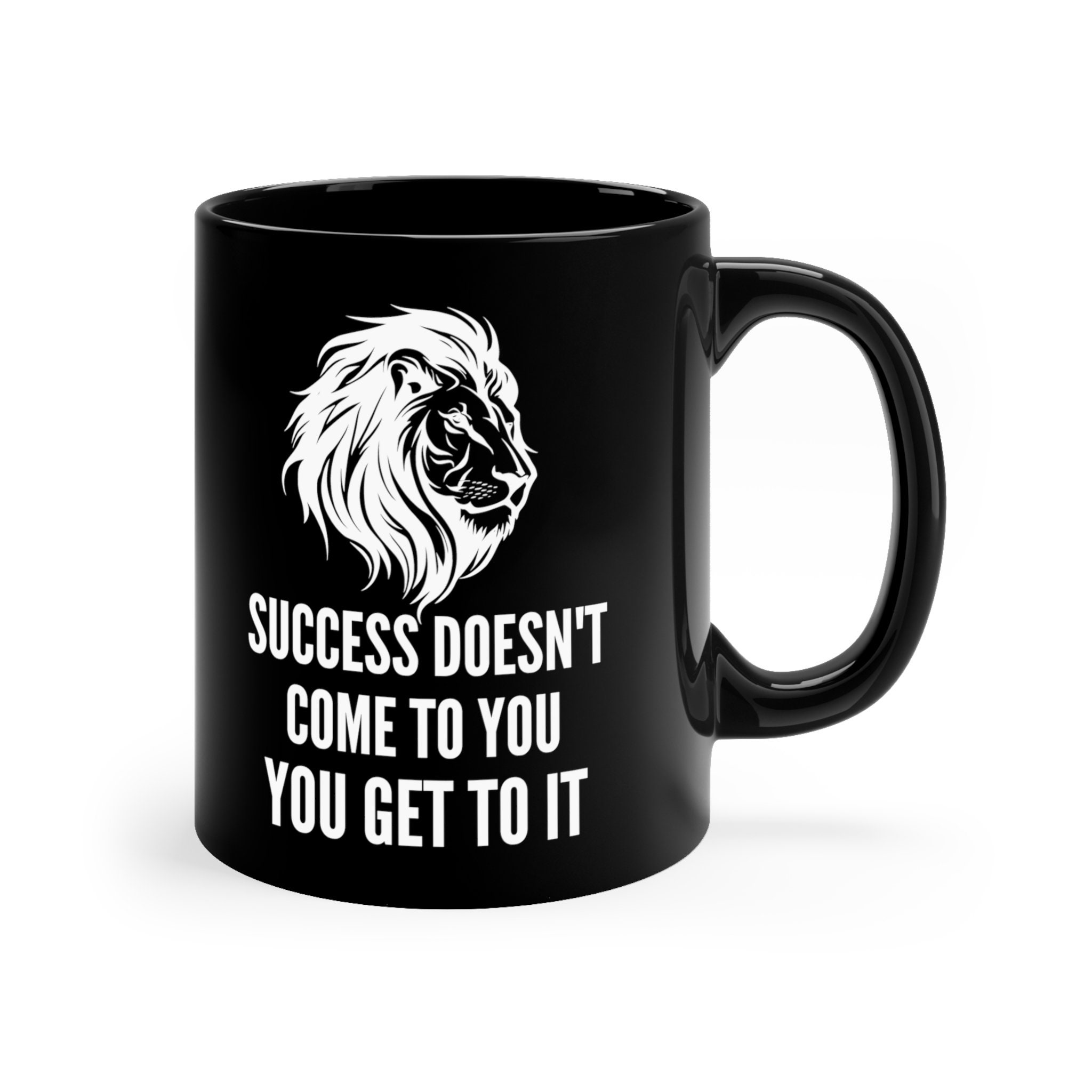Roar to Success Motivational Lion Mug for Achievers, Motivational Gym ...