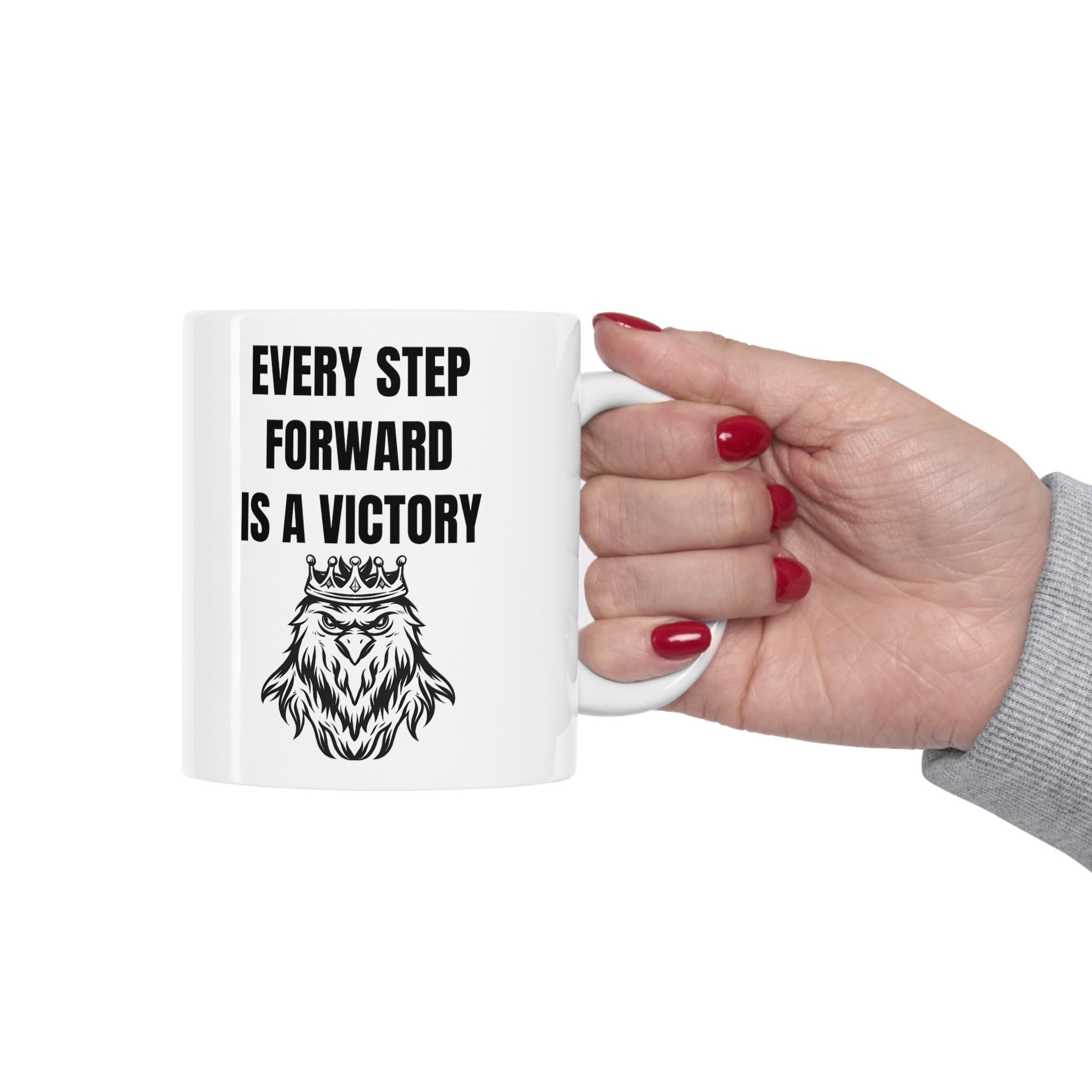 Soar to Success Every Step Forward is a Victory Inspirational Eagle Mug ...