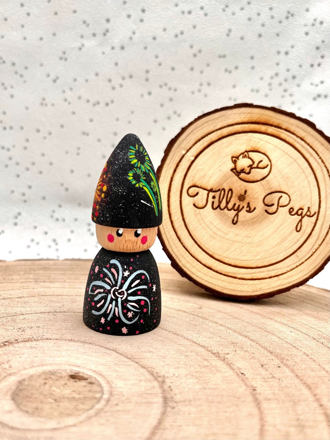 Firework Peg Doll Bonfire Night Peg Doll Wooden Peg Doll Etsy