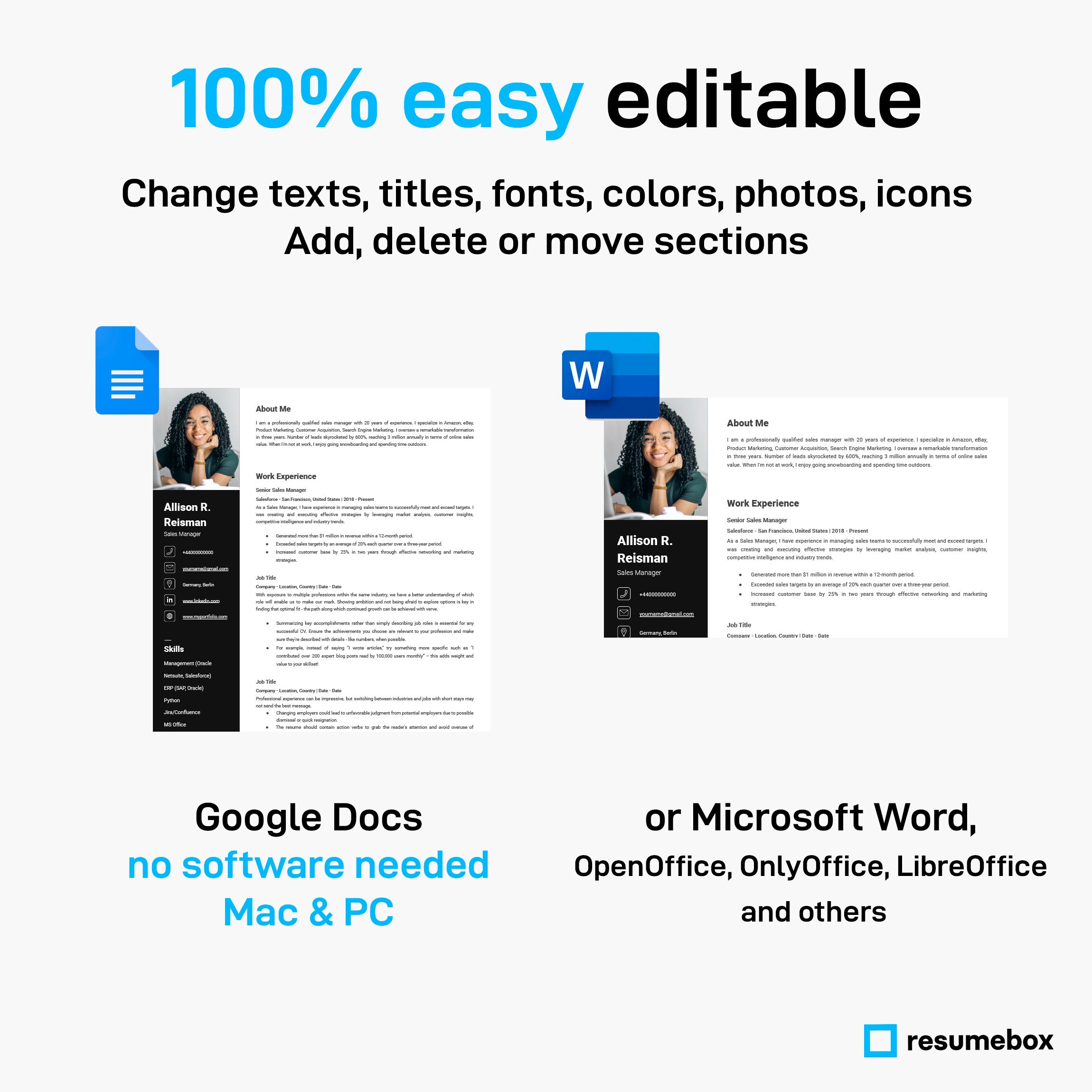 Sales Specialist Resume CV Templates - Stand Out and Land Your Dream ...