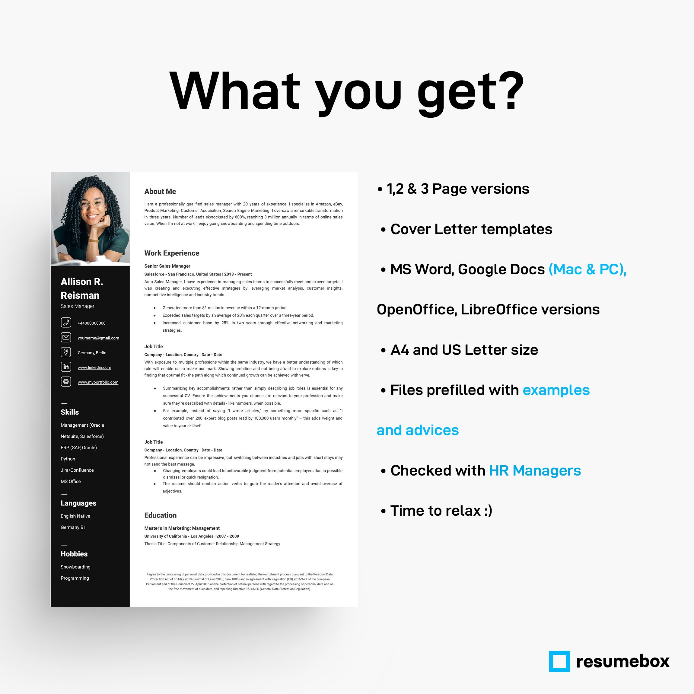 Sales Specialist Resume CV Templates - Stand Out and Land Your Dream ...