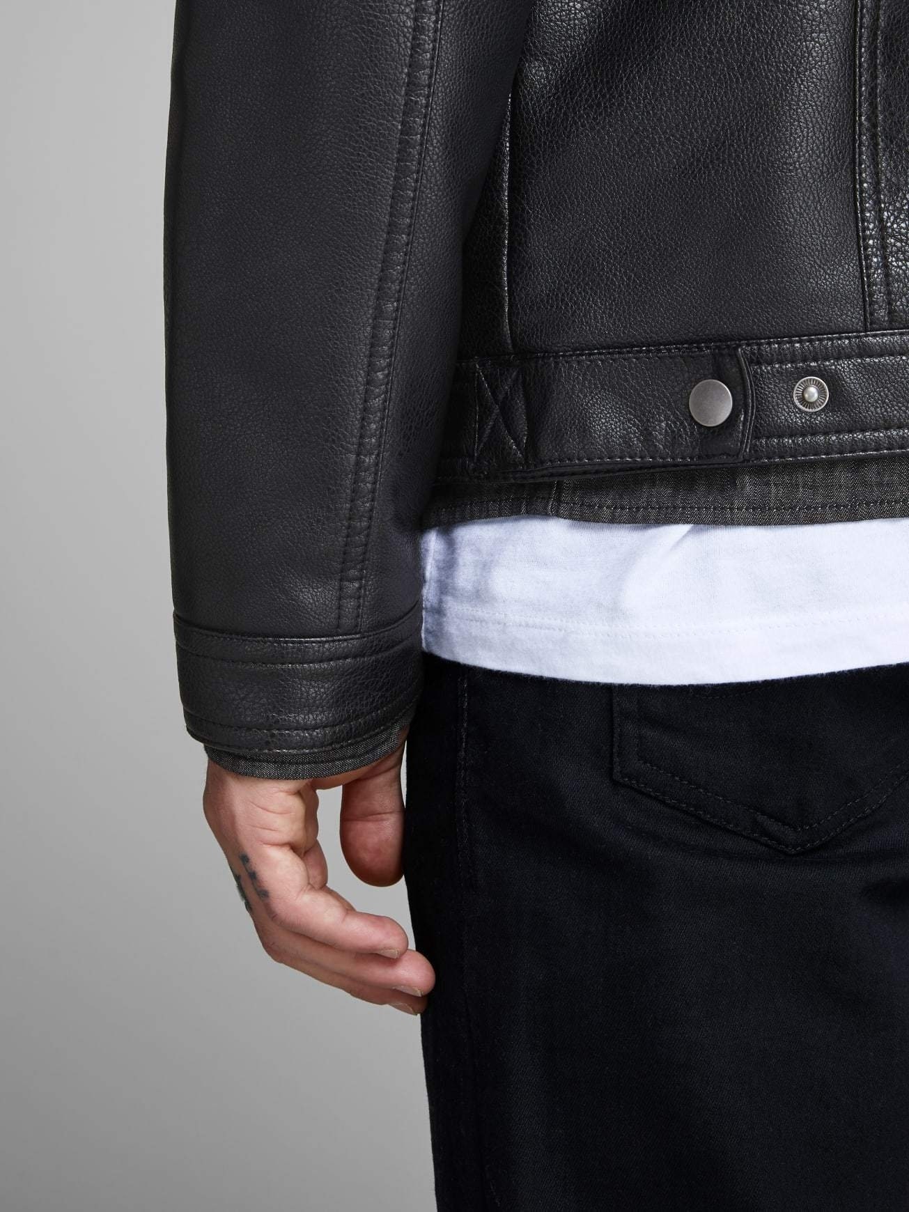 Black Leather Racer Jacket. Leather Jacket Men, Men's Leather Jacket ...