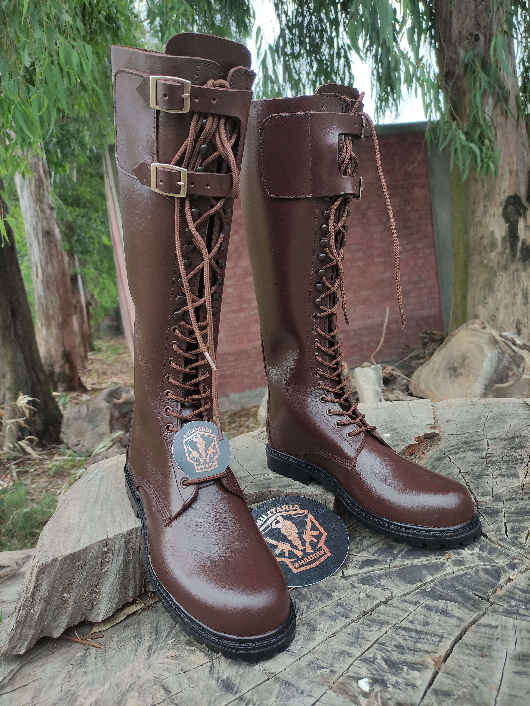 Handmade Brown Leather Long Boot With Rubber Sole.riding Boots,unisex ...