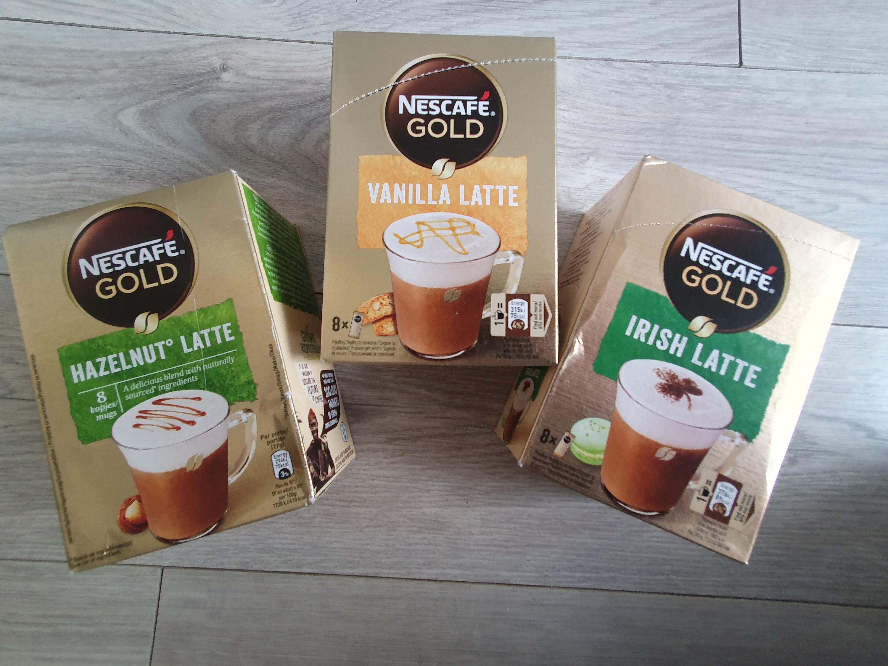 Nescafe Gold Cappuccino Flavours Irish Latte, Vanilla Latte, Hazelnut ...