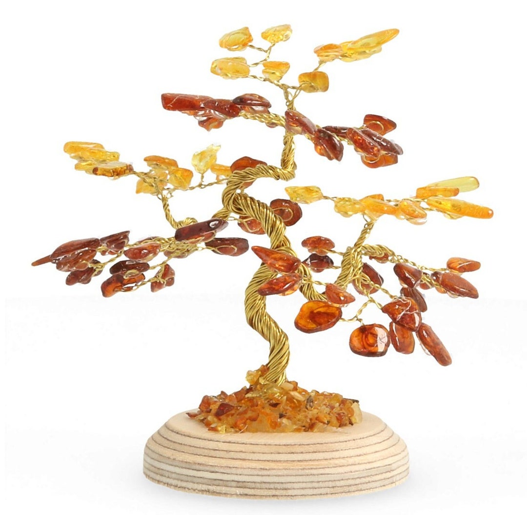 Luxury Amber Tree of Happiness Good Luck Tree Money Magnet Good Fortune ...