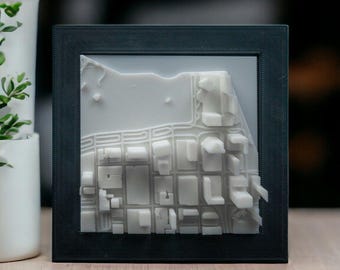 3D City Frames Boston /unique Wall Decor/home Decor/art Decor/wall Art/3d Skyline Decor/city Map ...