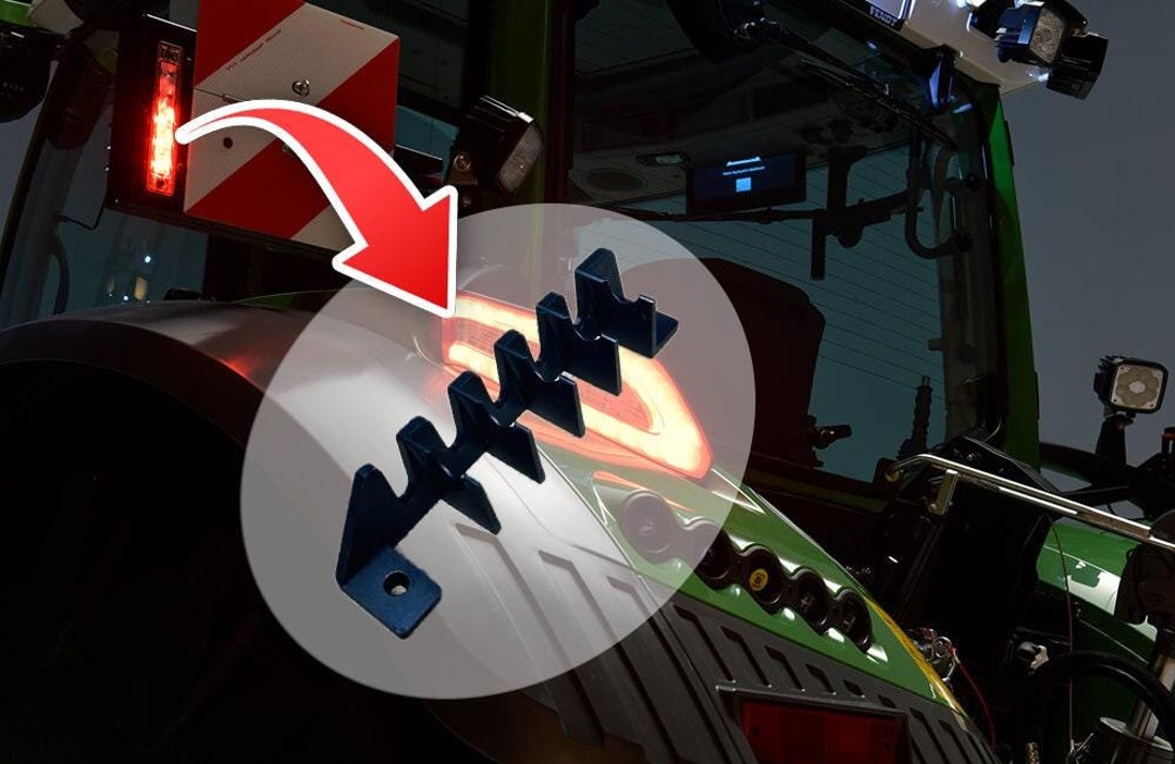 Fendt Rear Warning Sign Led Light Attachment/ Holder / Cover Reinforced ...