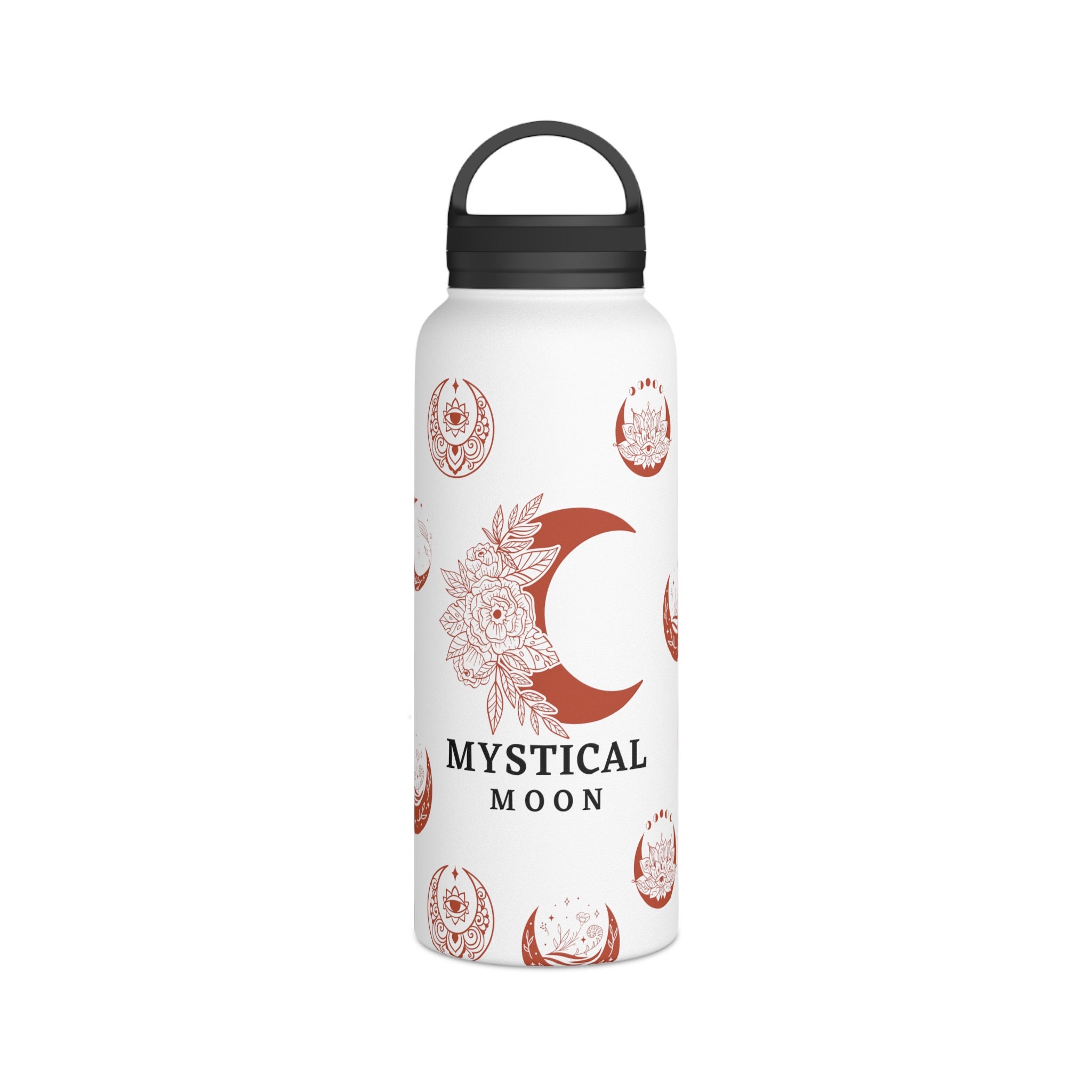 Mystical Moon Stainless Steel Water Bottle, Handle Lid Moon Travel ...