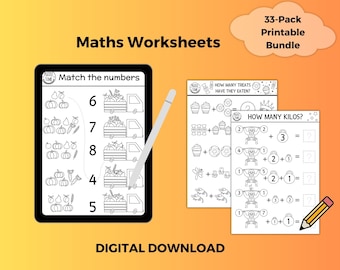 Kindergarten Math Worksheets. Picture Addition. Distance Learning - Etsy
