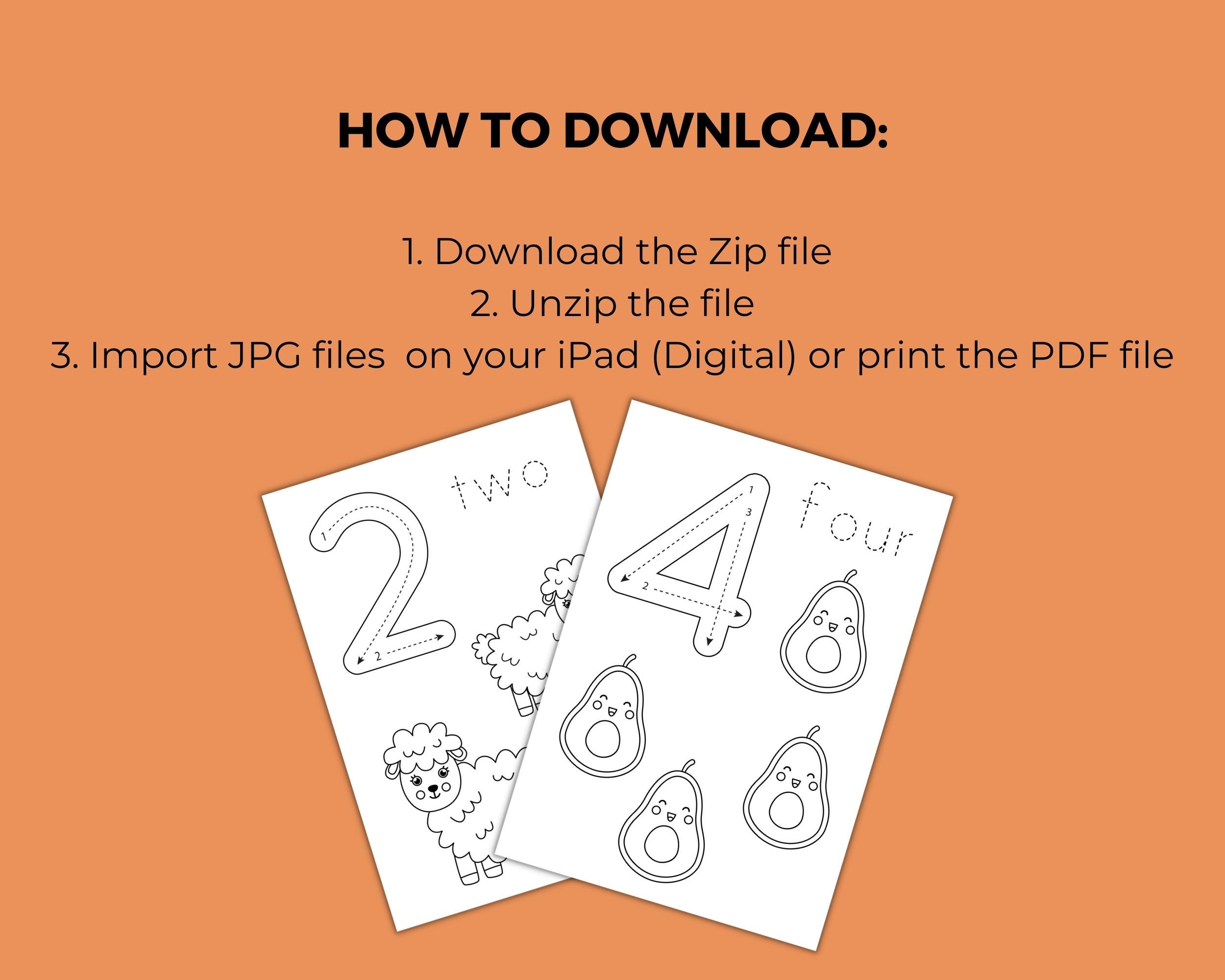 1- 10 Number Tracing and Colouring Worksheets, Printable Worksheets ...