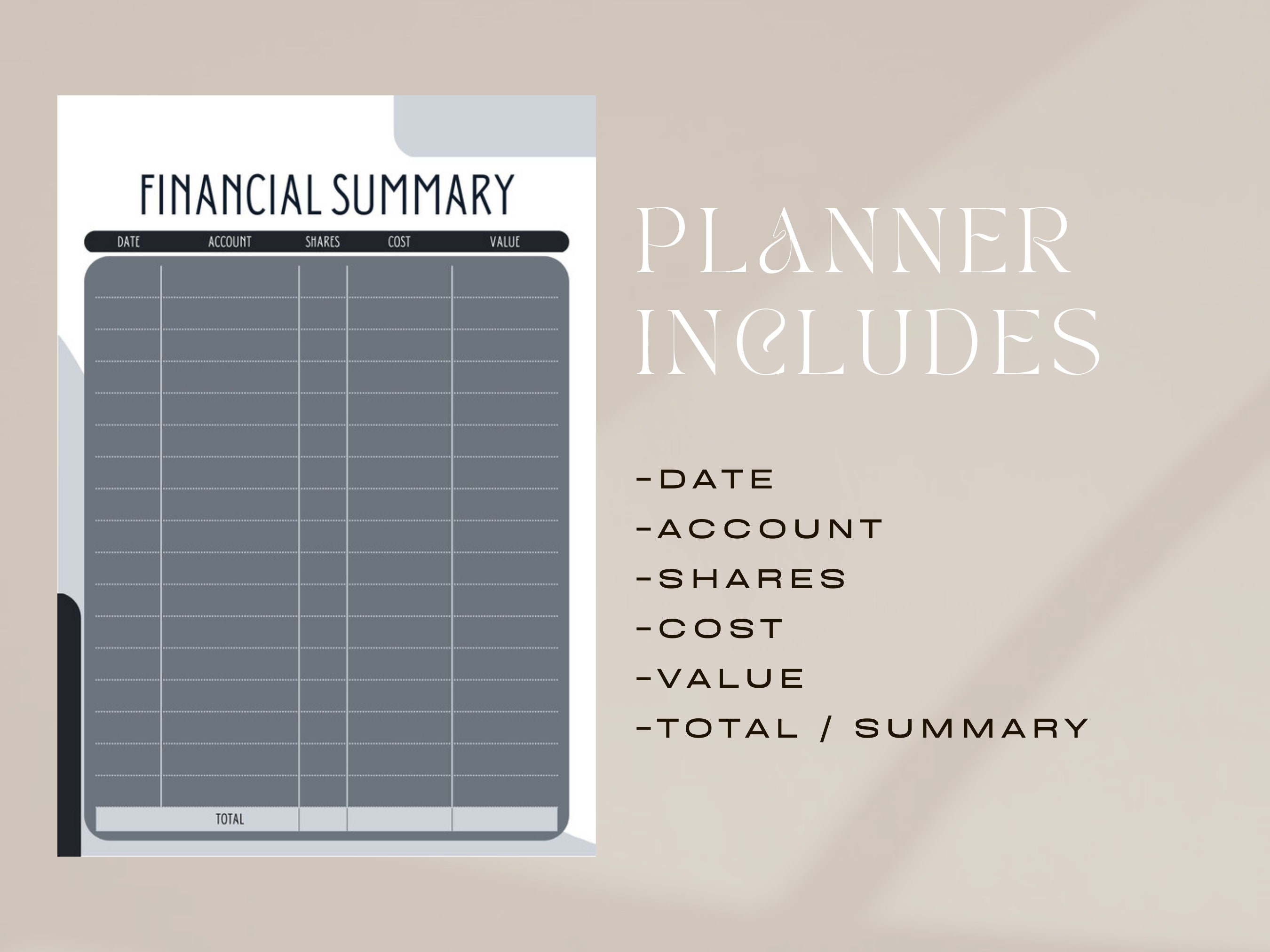 Digital Financial Planner: Investment Tracker, Expense Tracker ...