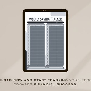 Printable Weekly Savings Planner Track Your Goals, Expenses and ...
